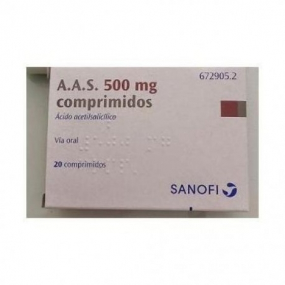 AAS 500 MG 20 COMPRIMIDOS : MARIA LUISA CALABUIG'S COMMUNITY PHARMACY