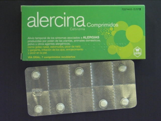 ALERCINA 10 MG 7 COMPRIMIDOS RECUBIERTOS : FARMACIA M A Noain Calabuig
